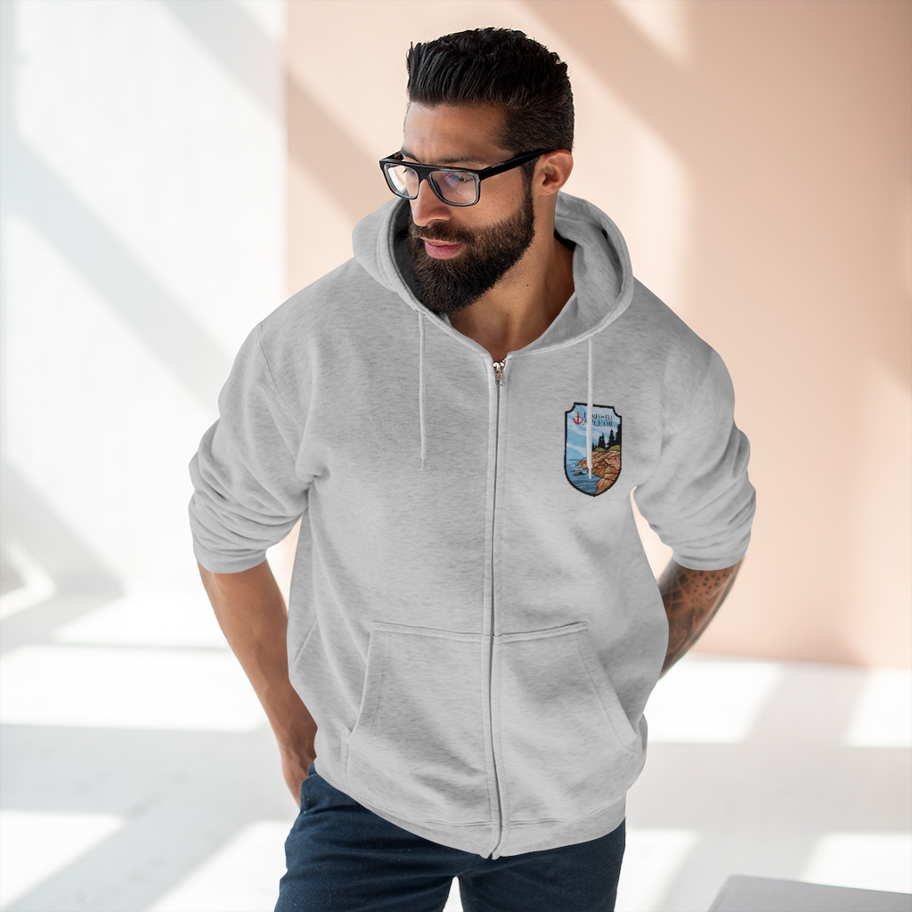 "Types of Anchors" Zip Hoodie - The Harpswell Anchor